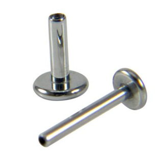 Titanium Internally Threaded Labret (Post ONLY)– beauty spot warehouse